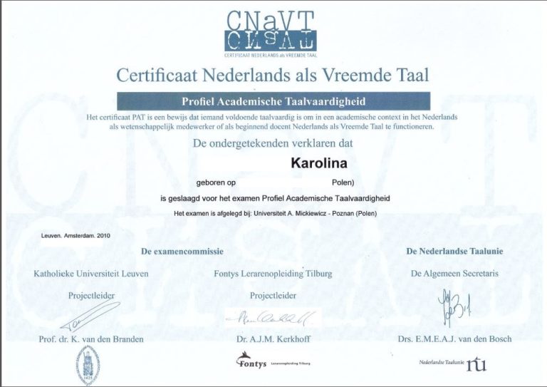 CNaVT - certyfikat języka niderlandzkiego - co warto o nim wiedzieć